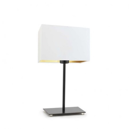 Veioza Lysne, Amalfi Gold, 40x20 cm, E27, 60W, rama neagra, abajur alb ...