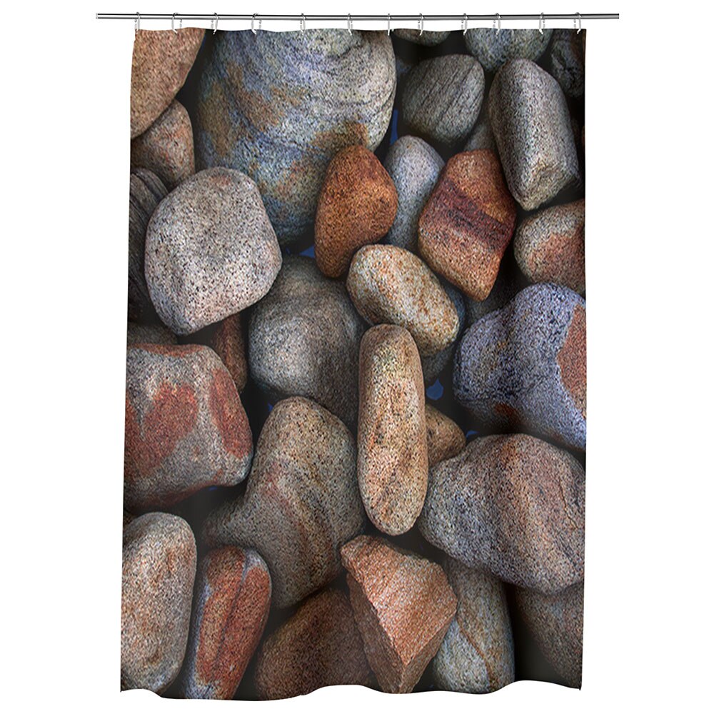 Perdea Dus, Cada pentru Baie Art Factory Pietre in culori ruginii ...