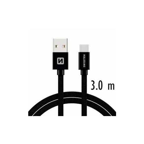 Cablu Date si Incarcare Swissten USB la tip Lightning Textile, 3 m ...