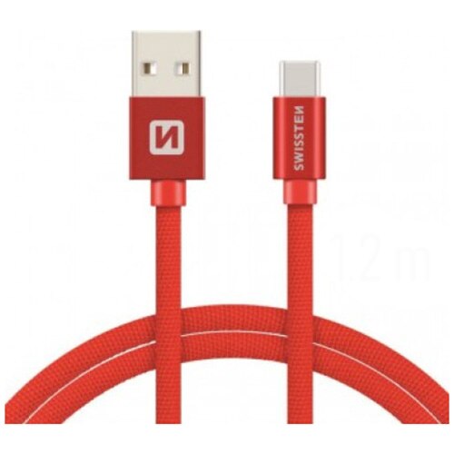 Cablu Date si Incarcare Swissten USB Type-C la USB Type-C Textile, 1.2 ...