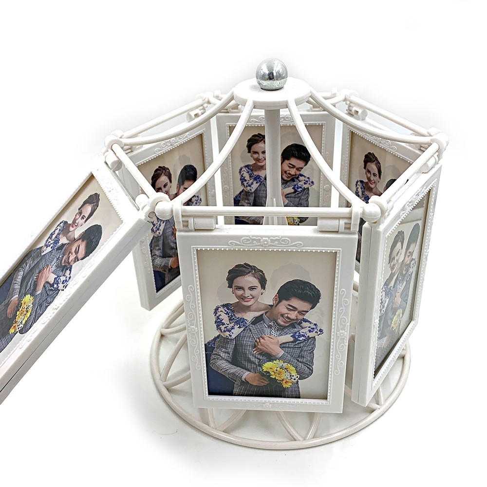 Carusel MUZICAL insertie foto, Rhainer, alb, 12 poze 13x9cm - eMAG.ro