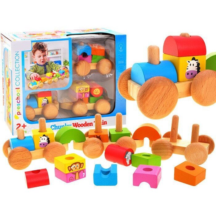 Építhető fa vonat - eMAG.hu