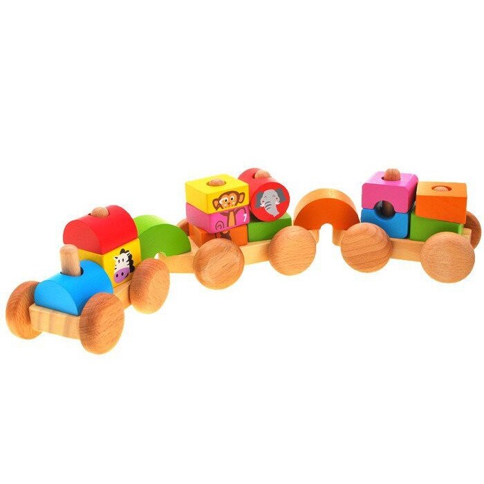 Építhető fa vonat - eMAG.hu