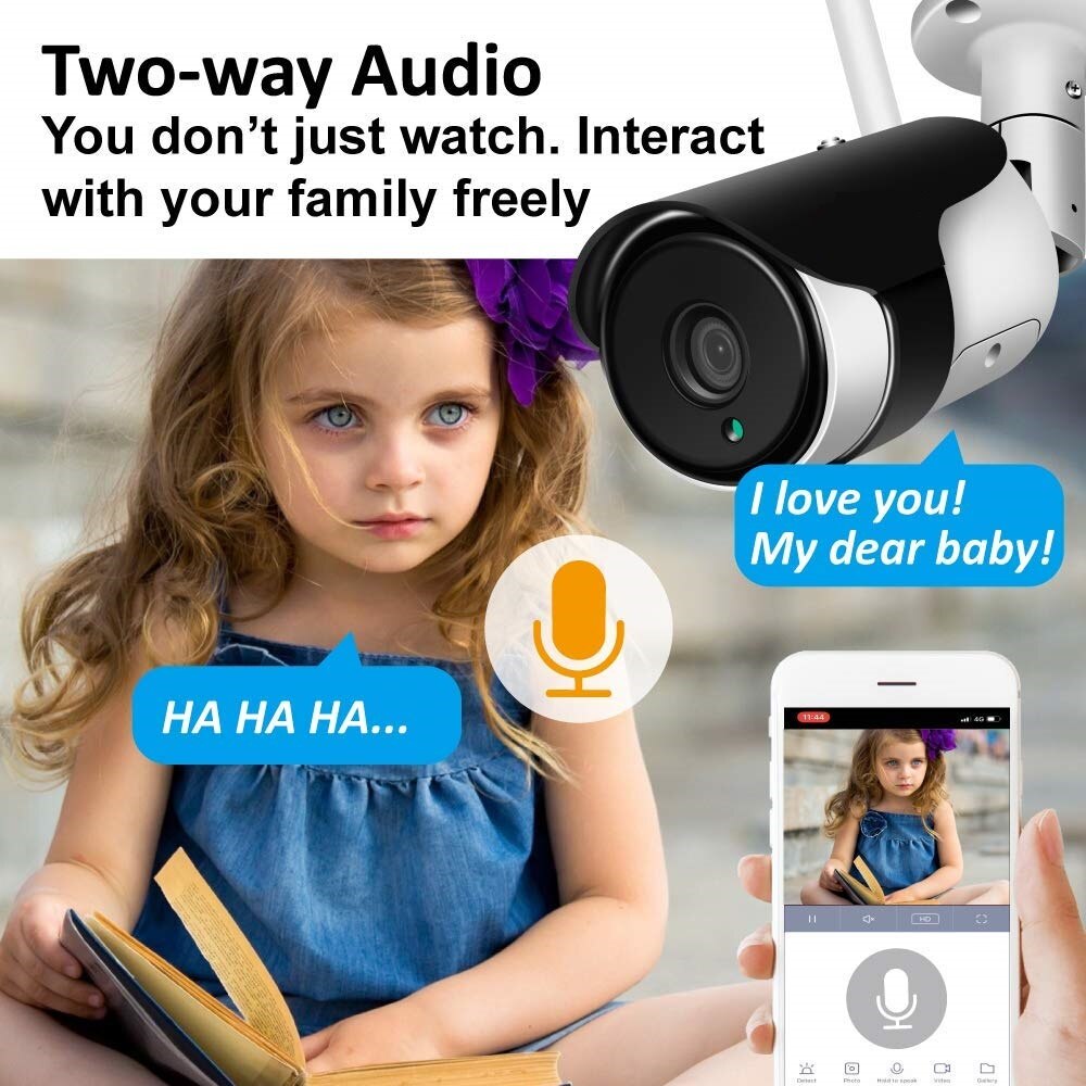 Camera supraveghere exterioara, IP WIFI, tip bullet, comunicare ...