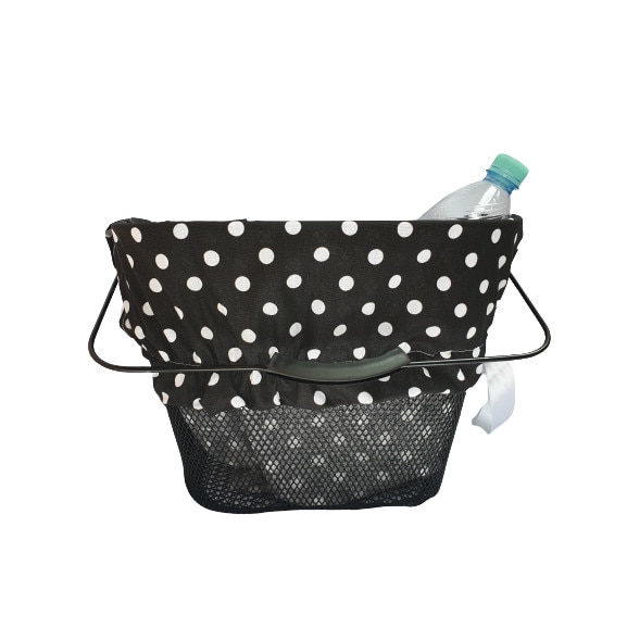 Cos fata click cu prindere pe ghidon Negru cu puncte albe - eMAG.ro