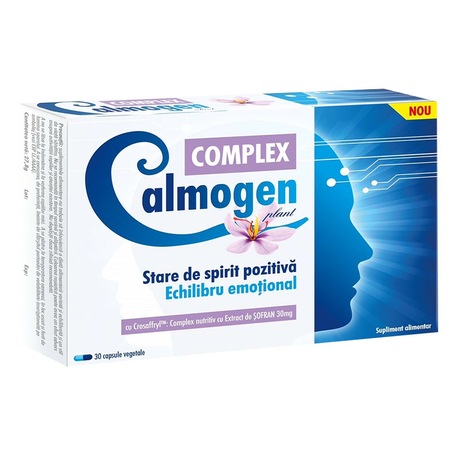 Хранителна добавка Calmogen Plant Complex, с екстракт от Шафран, 30 ...