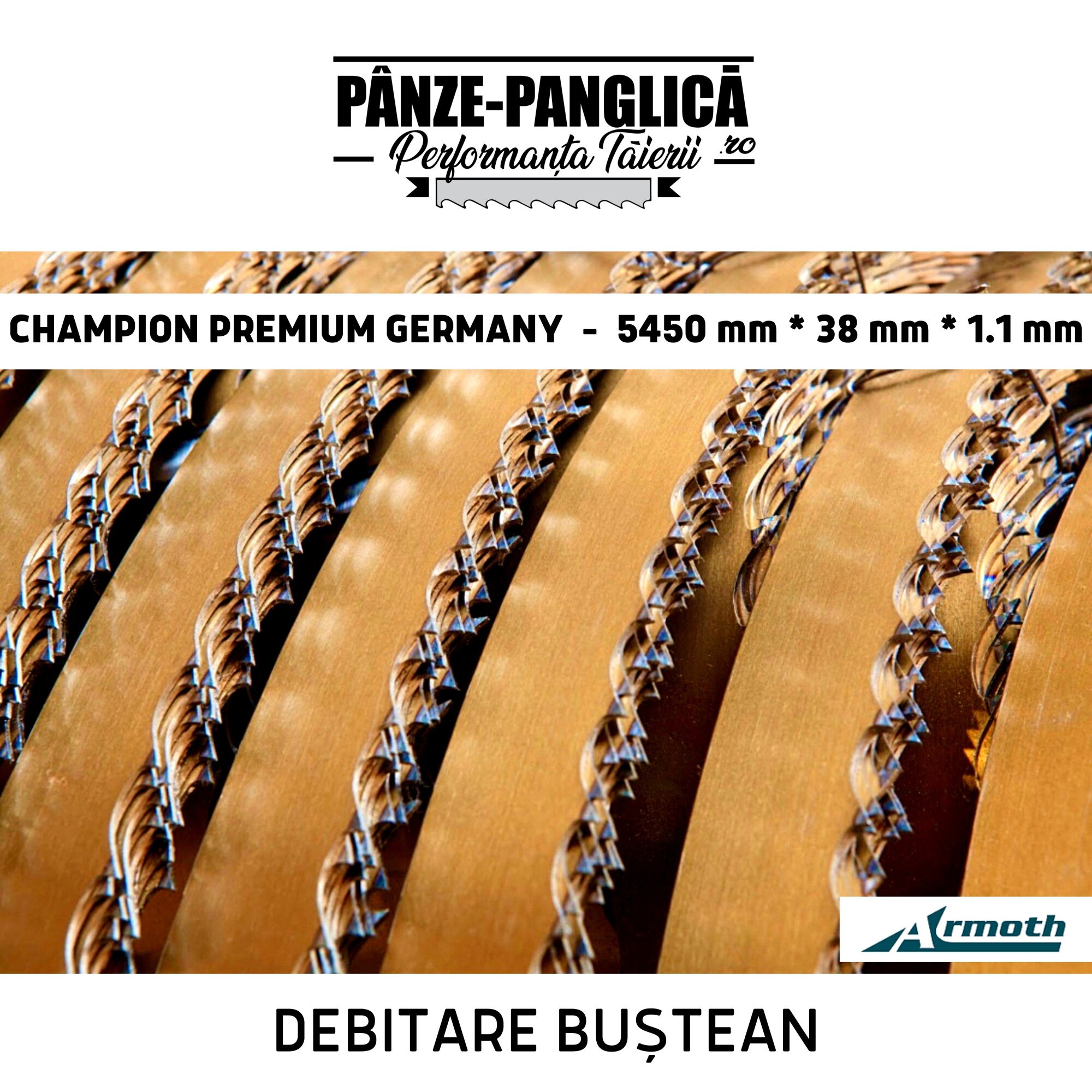 Set 3 Panza banzic 5450x38x1,1 panza panglica debitare bustean ...