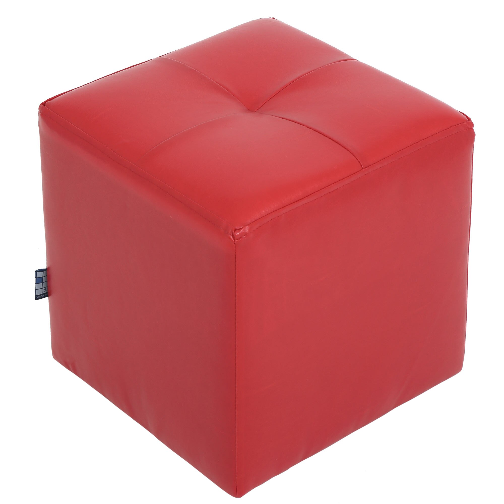 Taburet Cool, piele ecologica Rosu - eMAG.ro