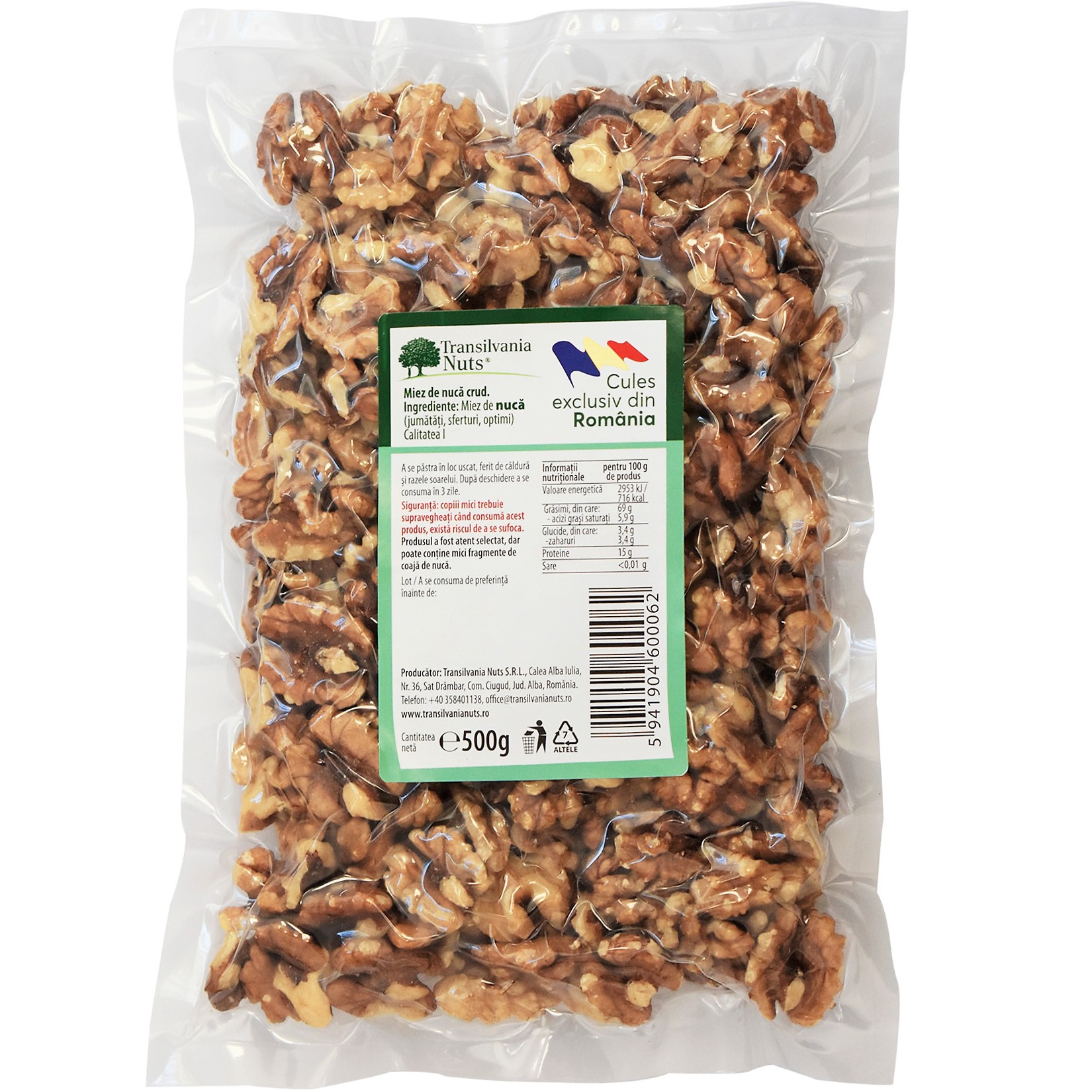 Miez de nuca Transilvania Nuts, 500g - eMAG.ro