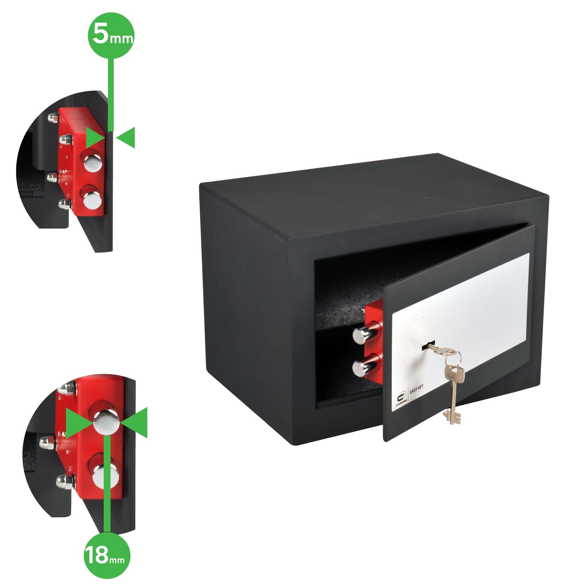 Seif metalic cu cheie 35 x 25 x 25 cm - eMAG.ro