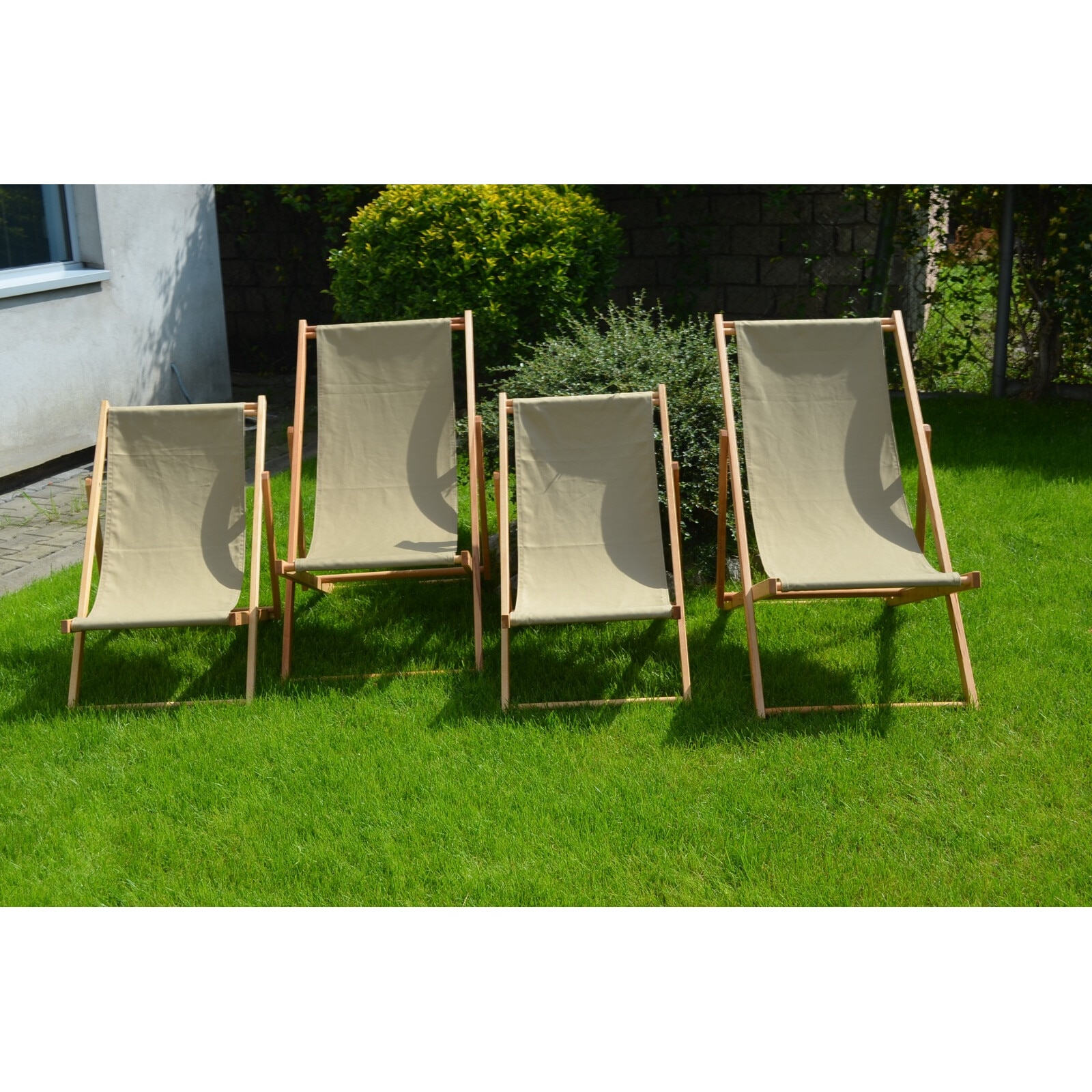 Sezlong pliabil din lemn BLUMAPI culoare crem - eMAG.ro