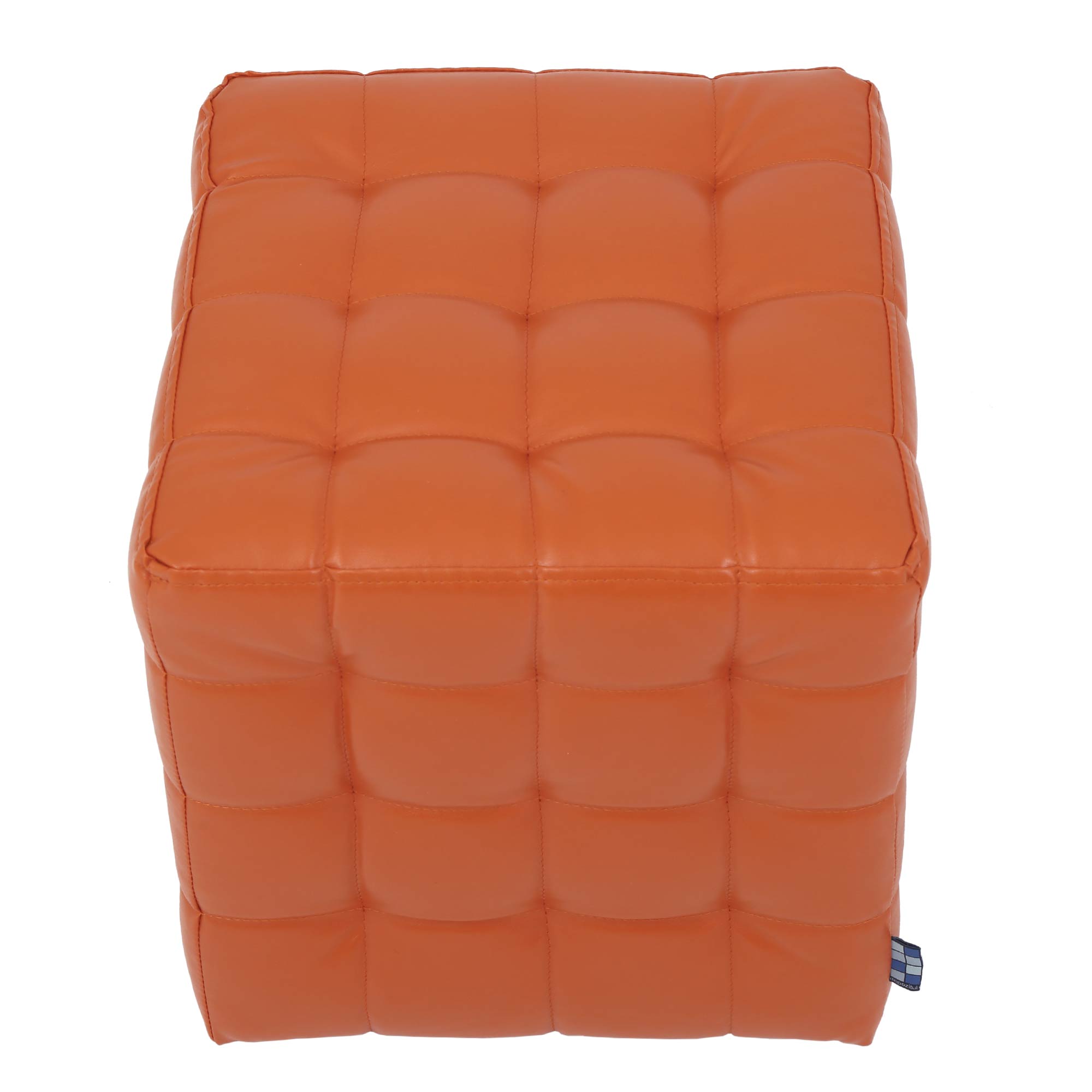 Taburet Bump, piele ecologica Portocaliu - eMAG.ro