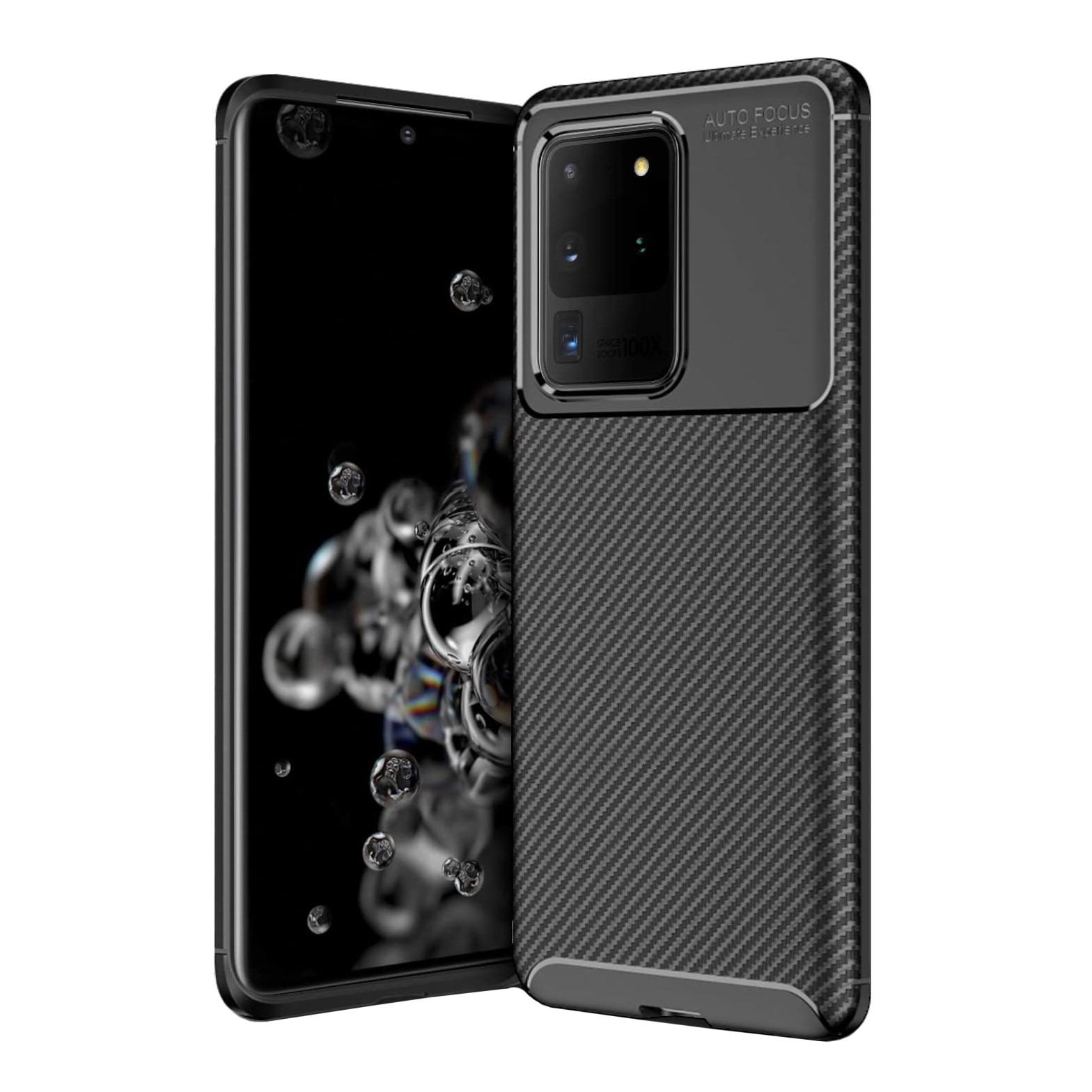 Капак за Samsung Galaxy S20 ULTRA, карбон, Slim Anti-Shock, заден капак ...