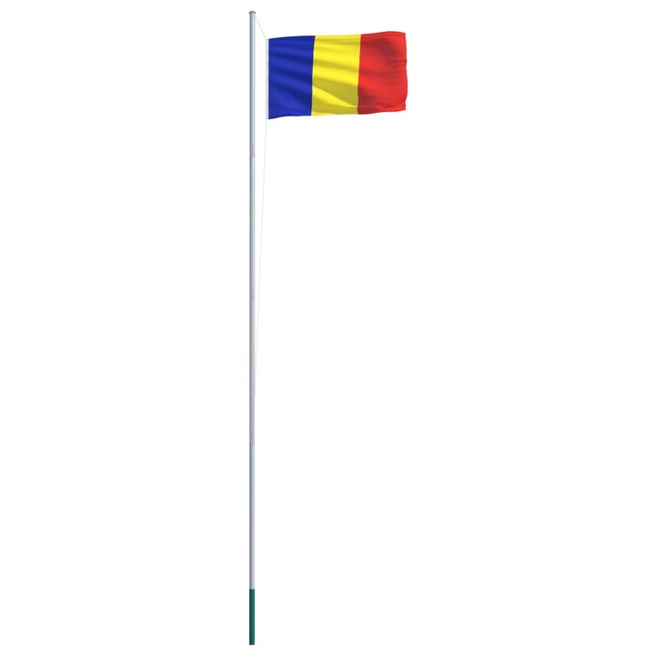 Drapel Romania si stalp din aluminiu, 6,2 m 3053318 - eMAG.ro