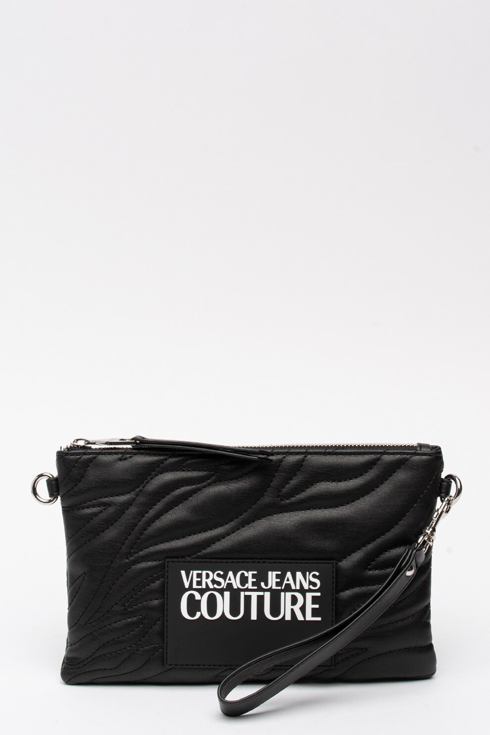 Versace Jeans Couture, Geanta crossbody cu logo Linea, Negru/Alb - eMAG.ro