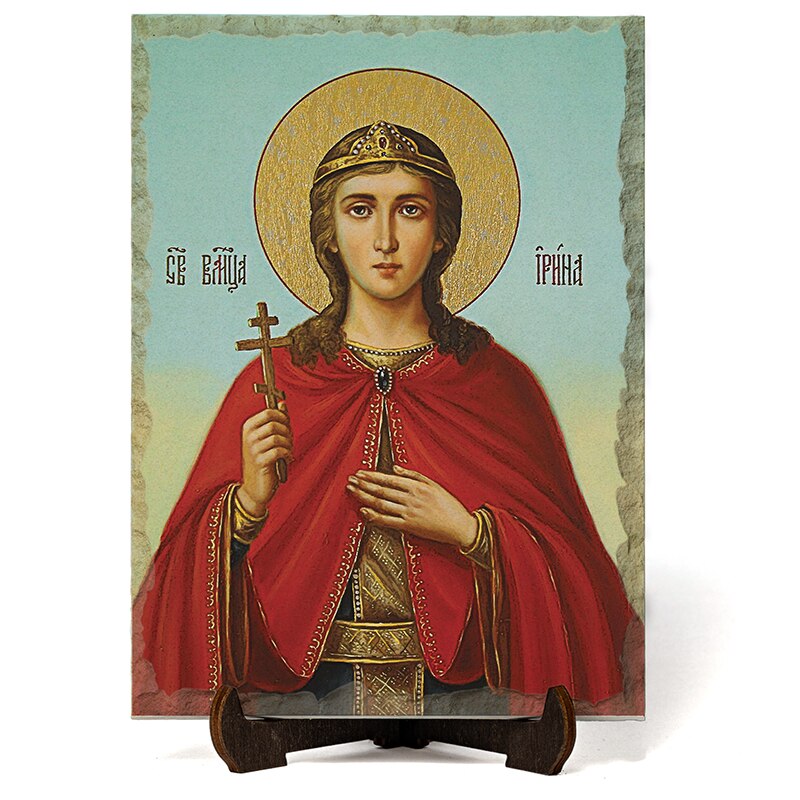 Icoana pe piatra, Art 4 Future, Sfanta Irina, 10 x 15 cm - eMAG.ro