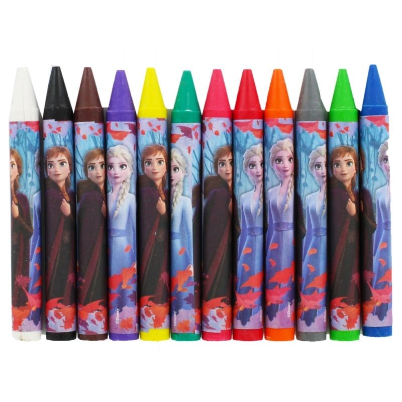 Set creioane colorate cerate Frozen 12 bucati Multicolor - eMAG.ro