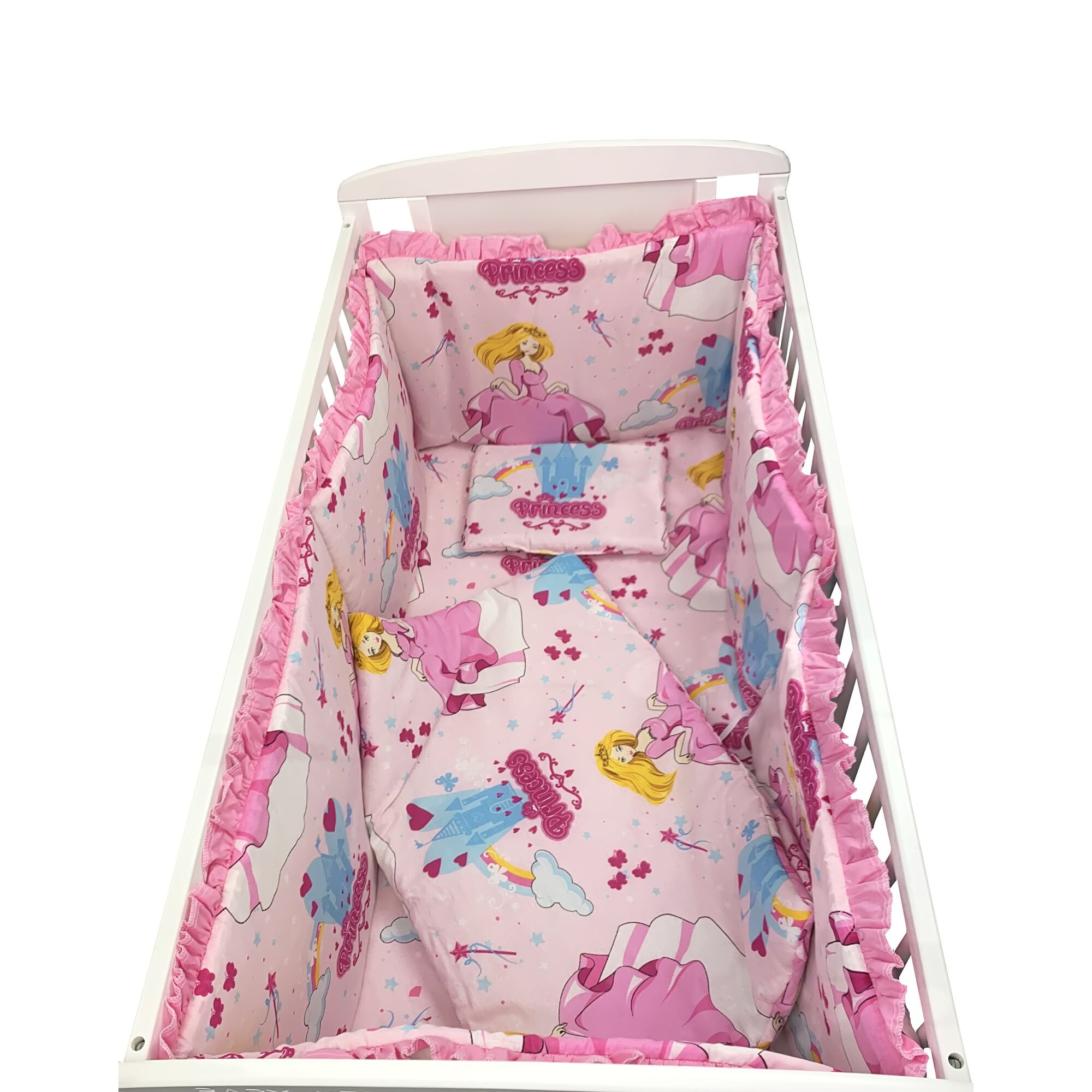 Lenjerie de pat bebelusi CN 120x60 cm cu aparatori laterale Deseda ...