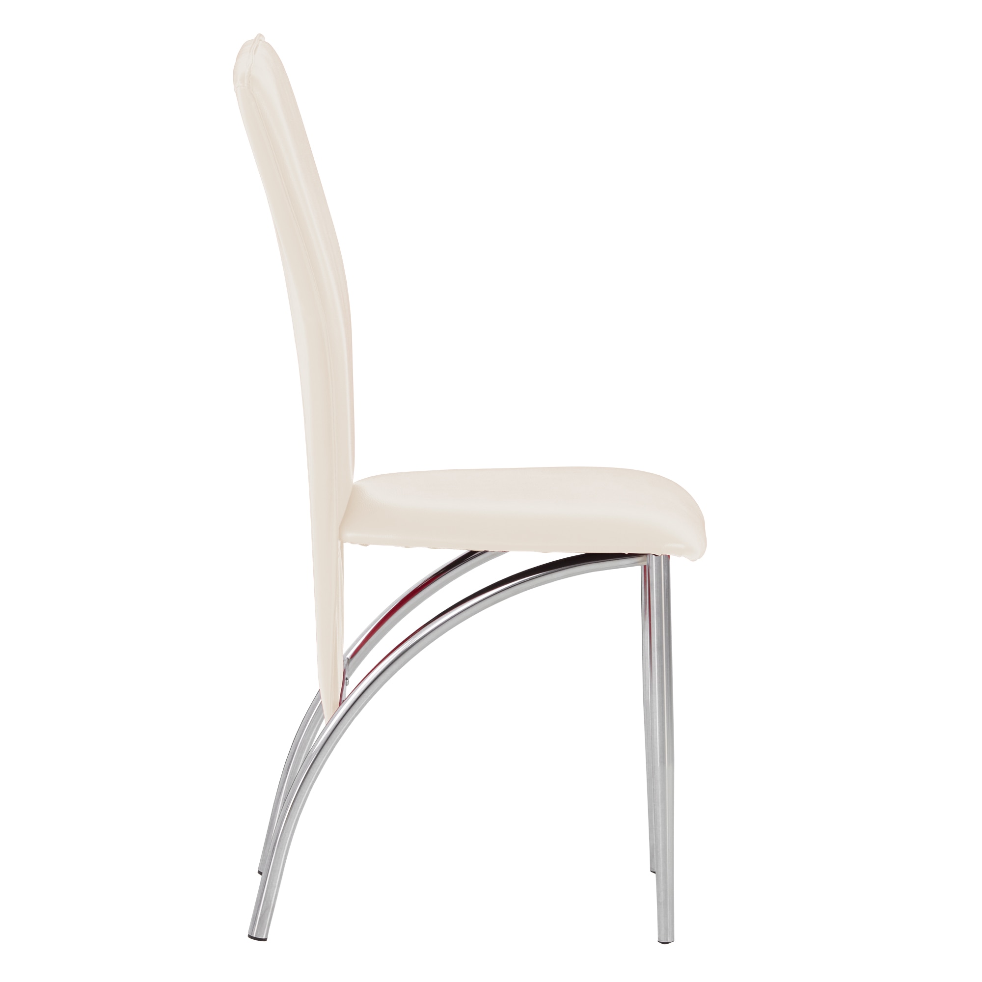 Set 4 scaune dining/bucatarie AMELY, piele ecologica, crem - eMAG.ro