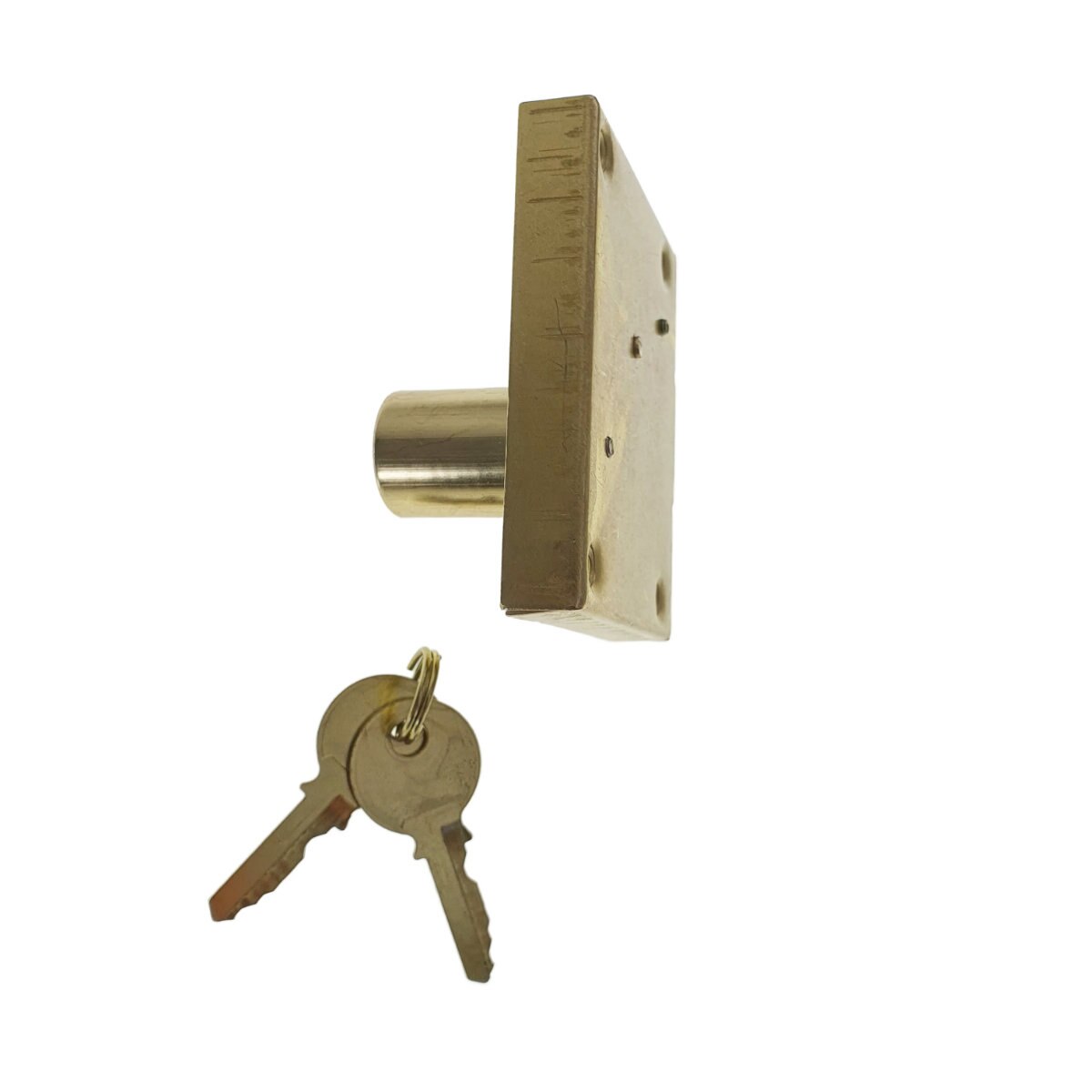 Set incuietoare pentru mobilier, FAM-65462, cu butuc si 2 chei, alama ...