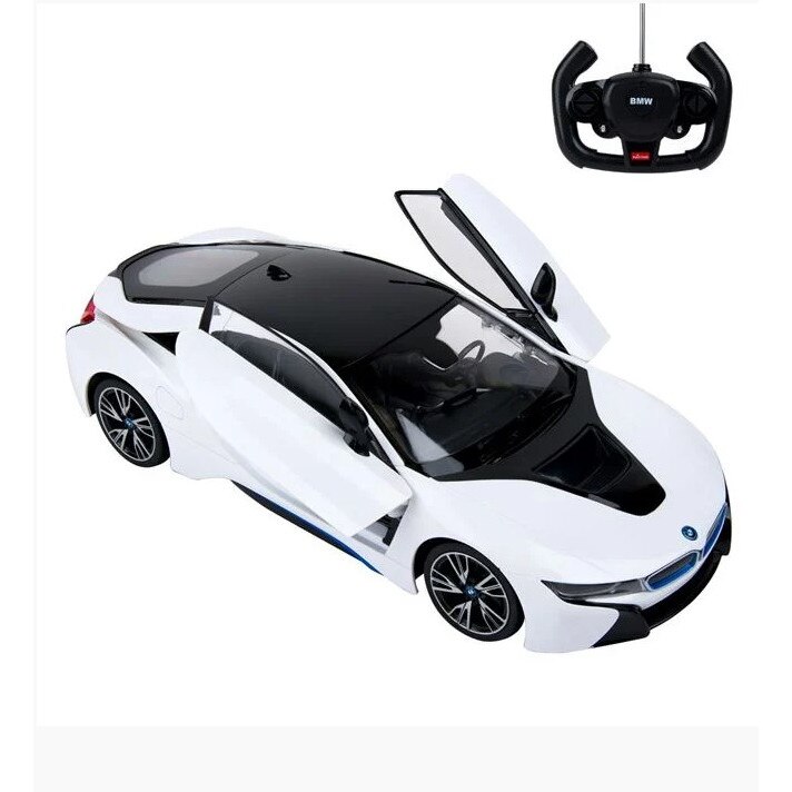 Masina BMW I8 cu telecomanda, Alb, AMA - eMAG.ro