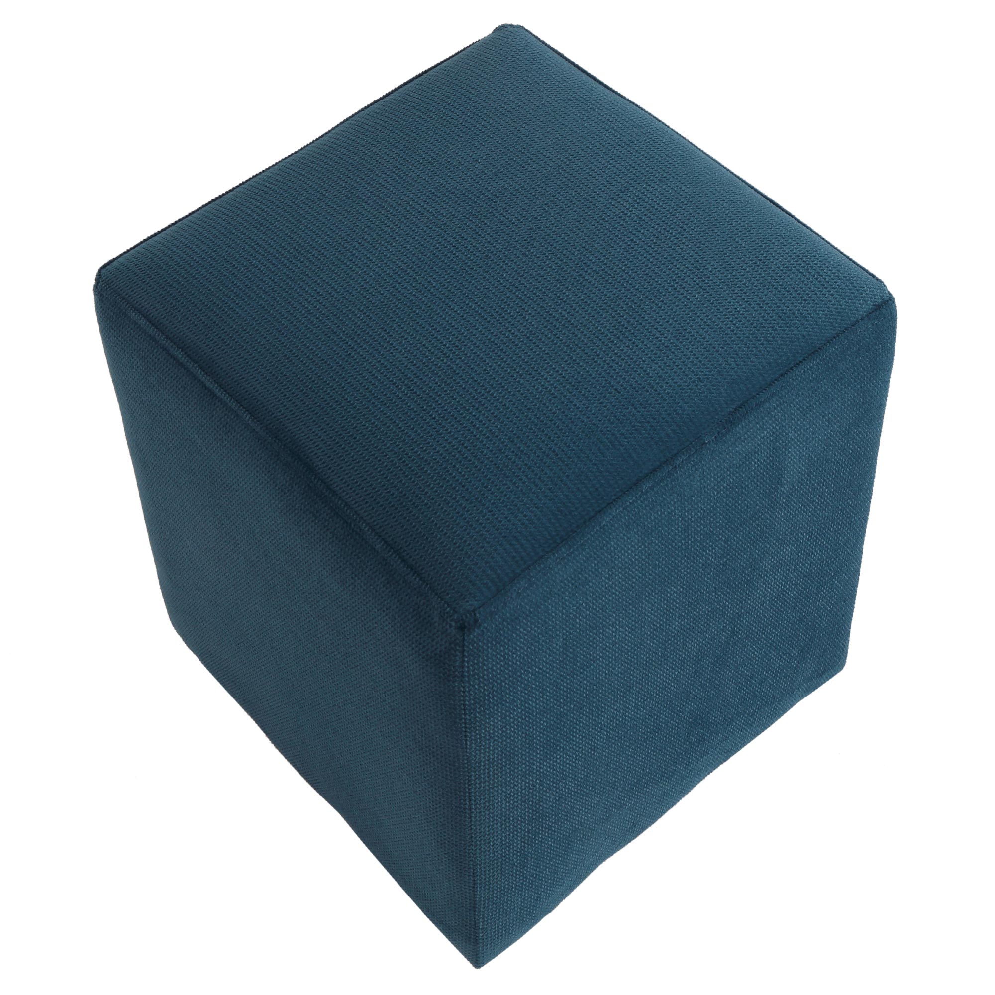 Taburet Cube, stofa, Diamond Turcoaz - eMAG.ro