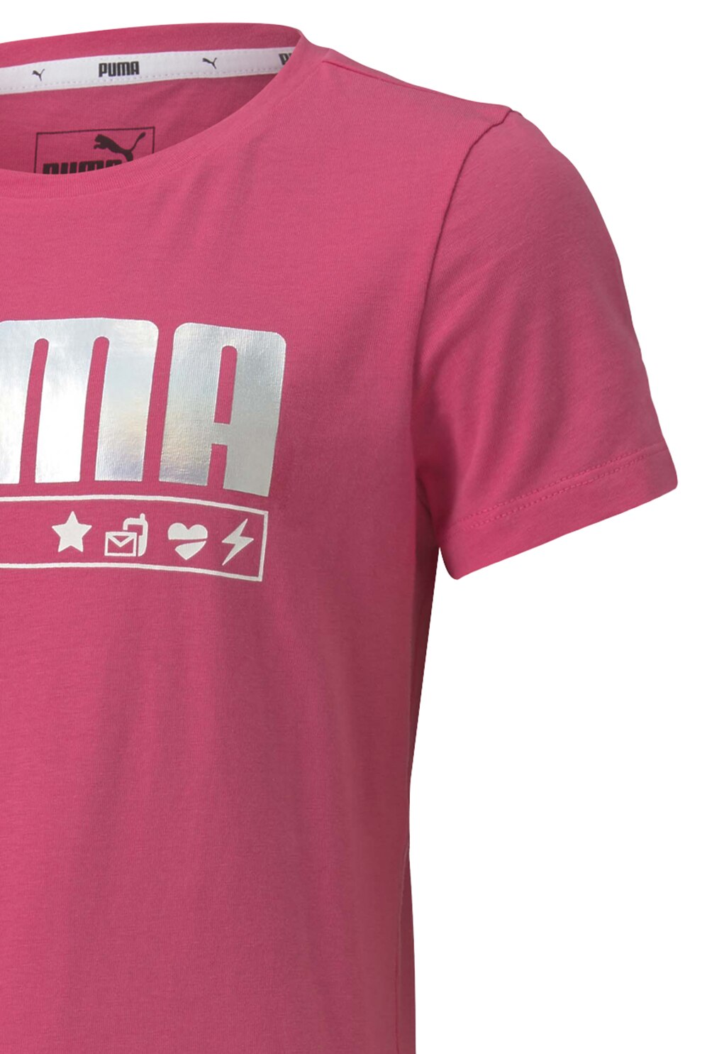 Puma, Тениска Alpha с преливащо се лого, Розов, 176 CM Standard - eMAG.bg