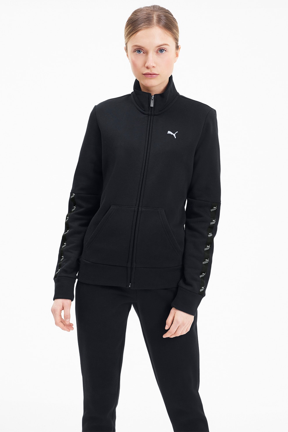 Puma, Trening cu guler inalt, pentru fitness Amplified, Negru, S - eMAG.ro