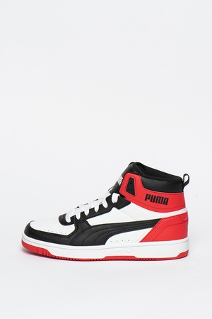 Puma, Pantofi sport unisex inalti din piele ecologica Rebound Joy, Alb ...