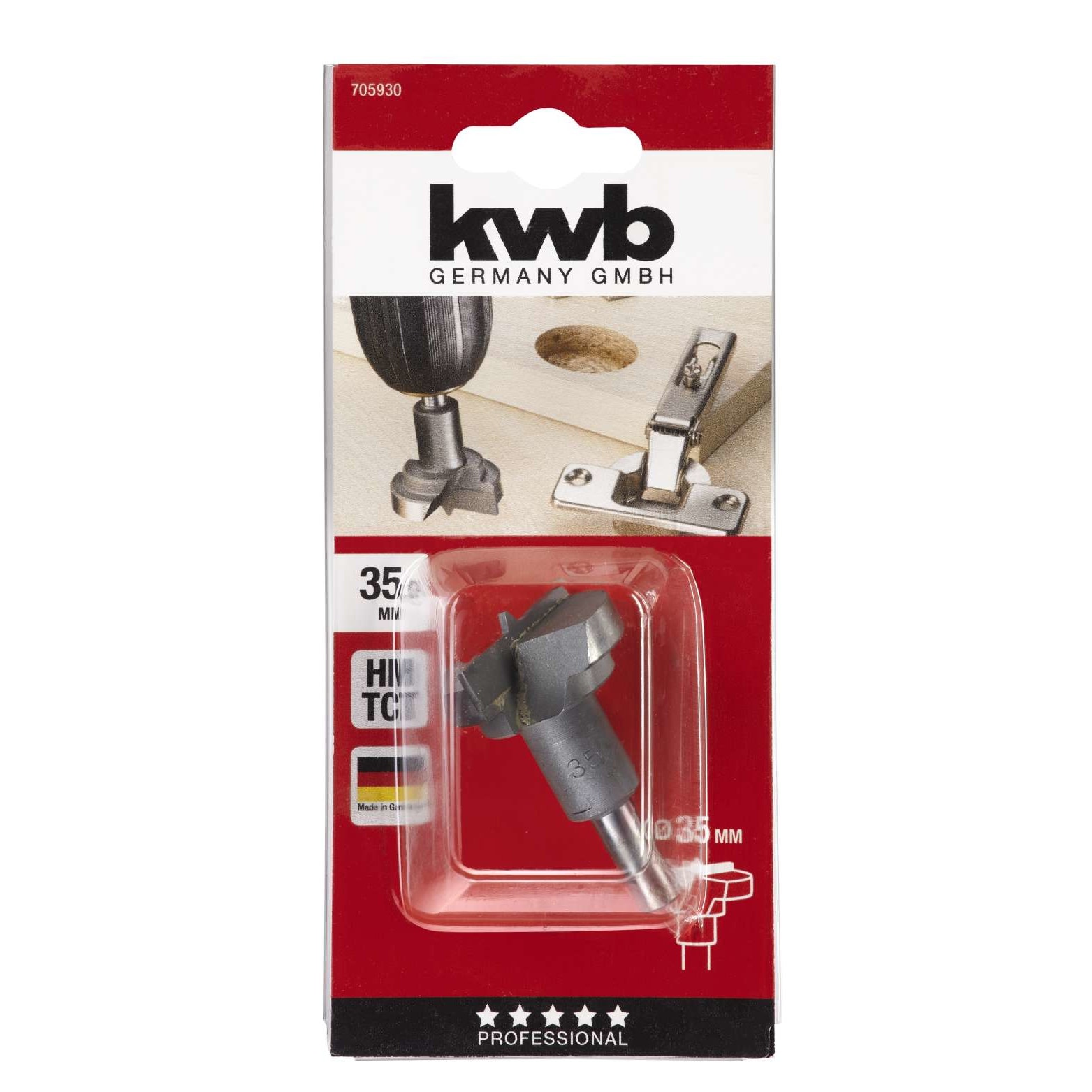 Freza pentru balamale 35mm TCT, KWB Professional - eMAG.ro