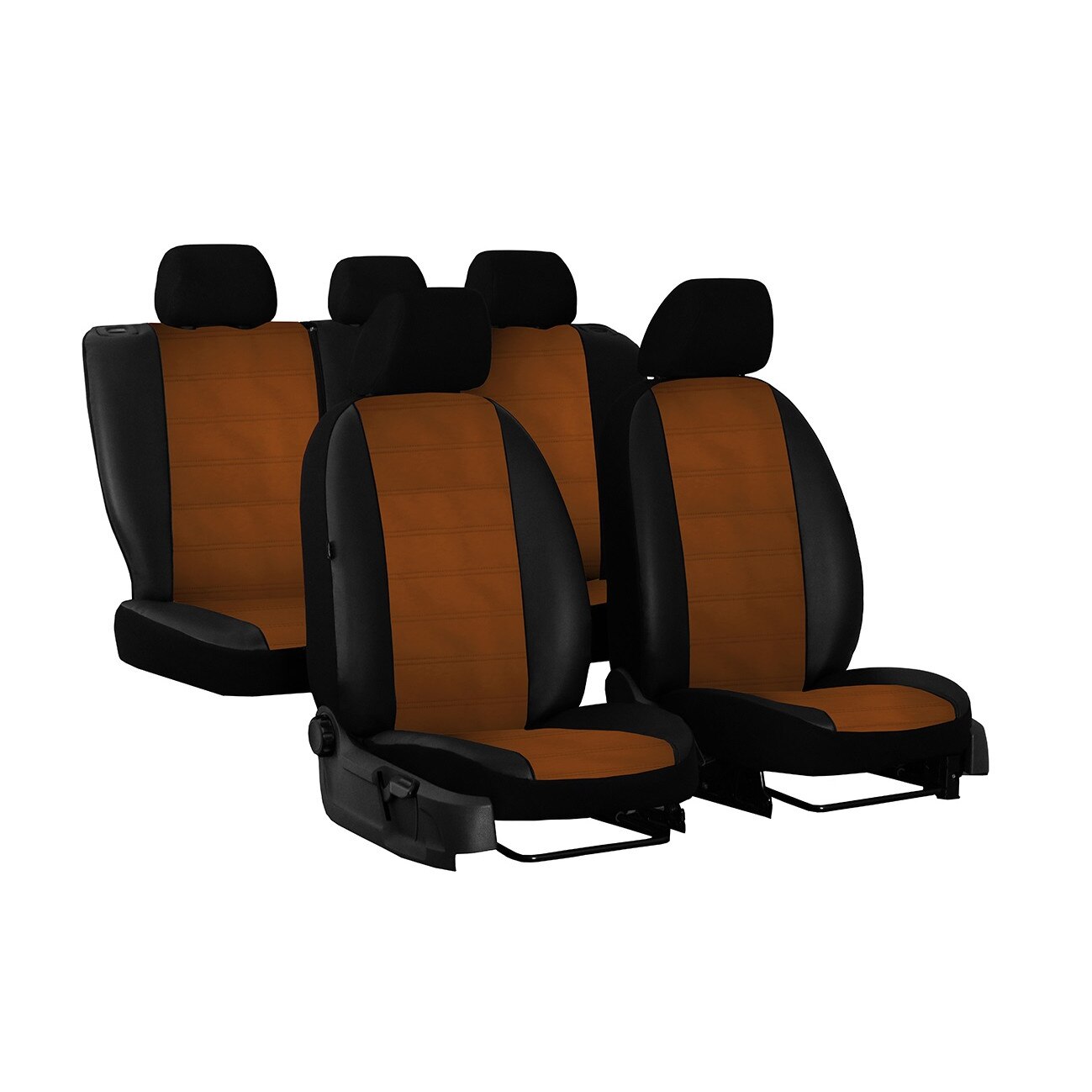 Set huse piele ecologica pentru scaune, DACIA DUSTER II 2018-> Negru cu ...