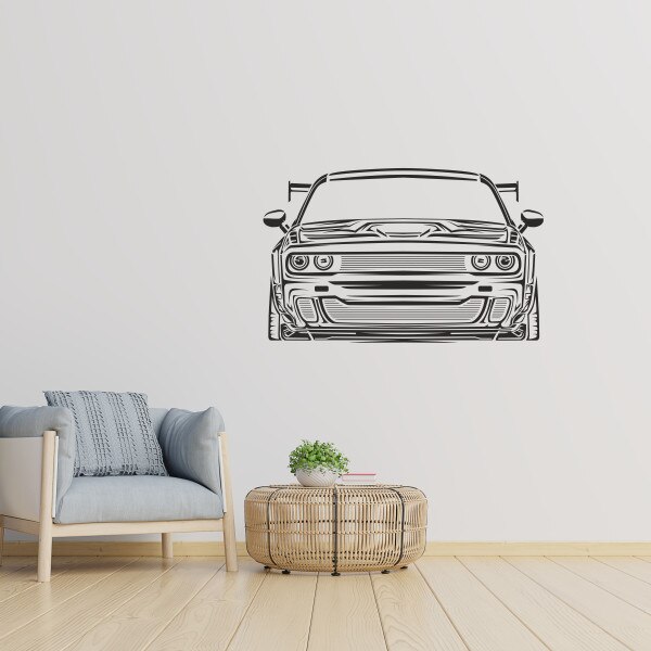 Sticker cu masina, pentru perete, negru, 57 x 91 cm - eMAG.ro