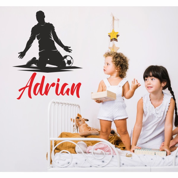 Sticker personalizabil cu numele copilului, Priti Global, jucator de ...