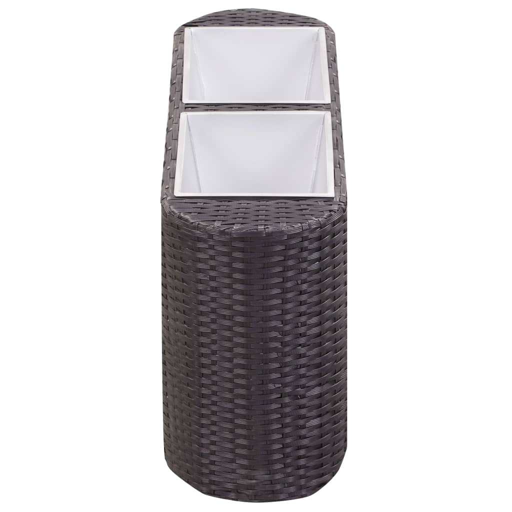 Jardiniera cu strat inalt de gradina, vidaXL, Poliratan, 80 x 25 x 40 ...