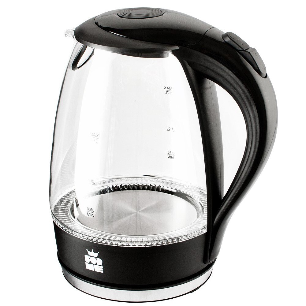 Fierbator electric din sticla For Me, 1.7 L, 2200W, Lumina LED albastra ...