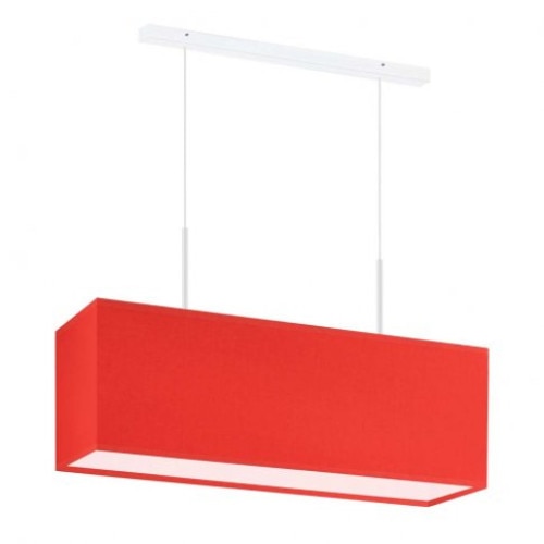 Pendul MILOS abajur rosu cadru alb + capacul - eMAG.ro