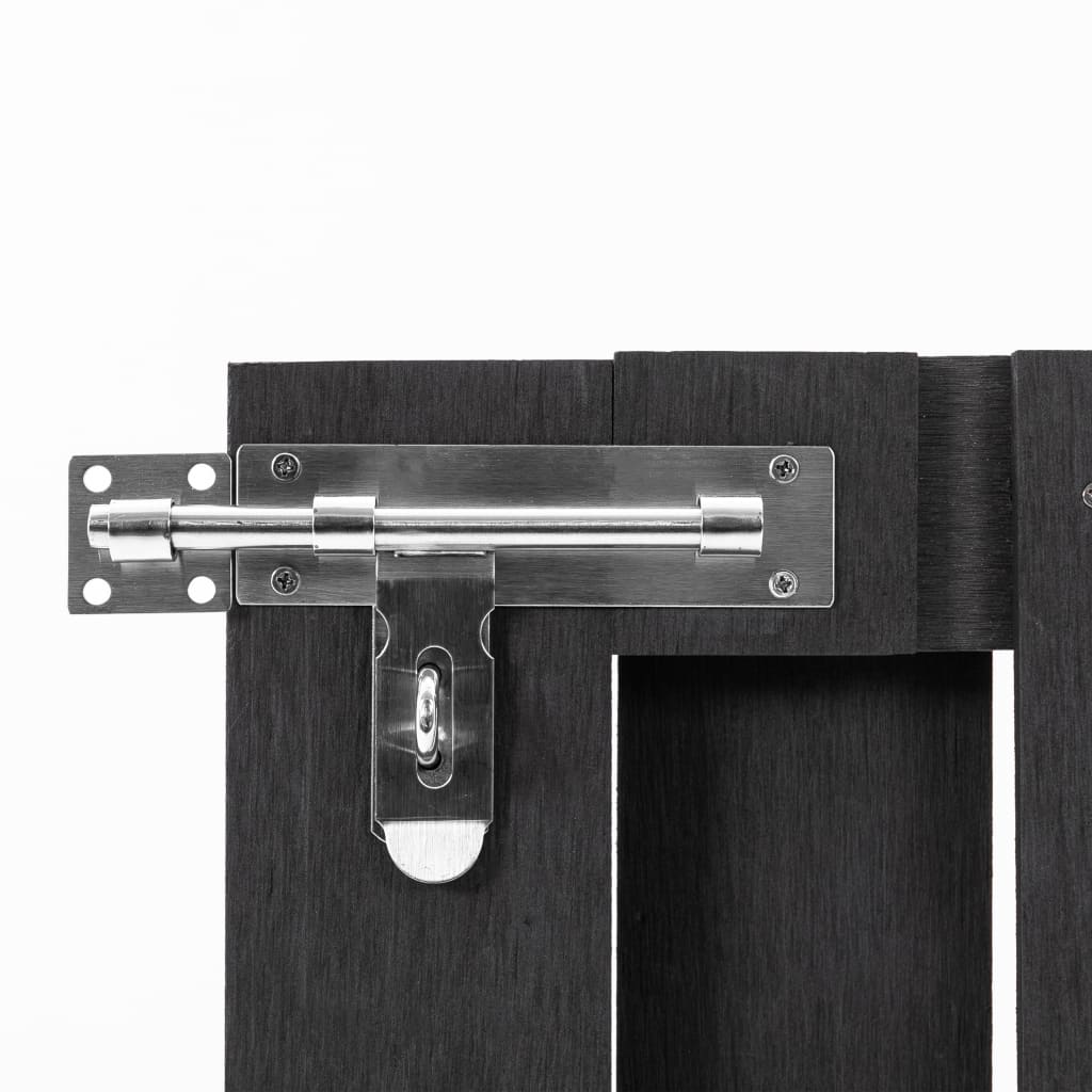 Poarta de gradina, vidaXL, Lemn compozit, 100 x 60 cm, Gri - eMAG.ro