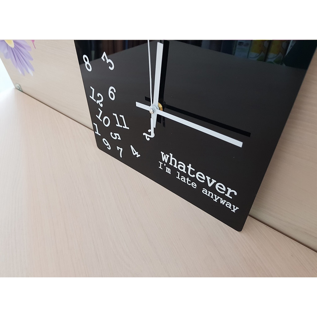 Ceas perete, Folina, model Whatever negru, 25 cm - eMAG.ro