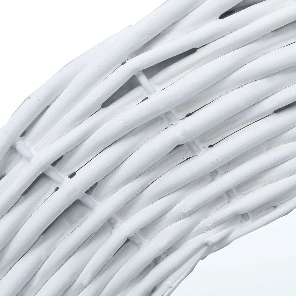 Огледало vidaXL, Рамка от ракита, 40 см, Бял - eMAG.bg