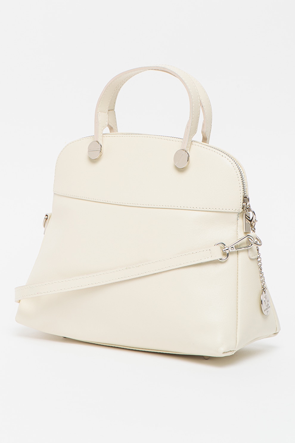 Matilde Costa, Geanta bowler din piele saffiano cu bareta detasabila ...