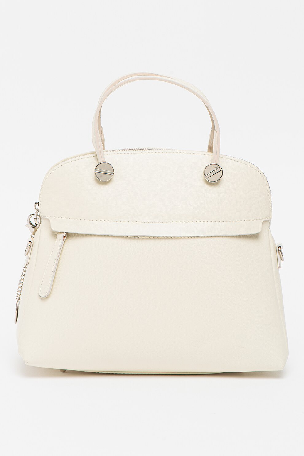 Matilde Costa, Geanta bowler din piele saffiano cu bareta detasabila ...