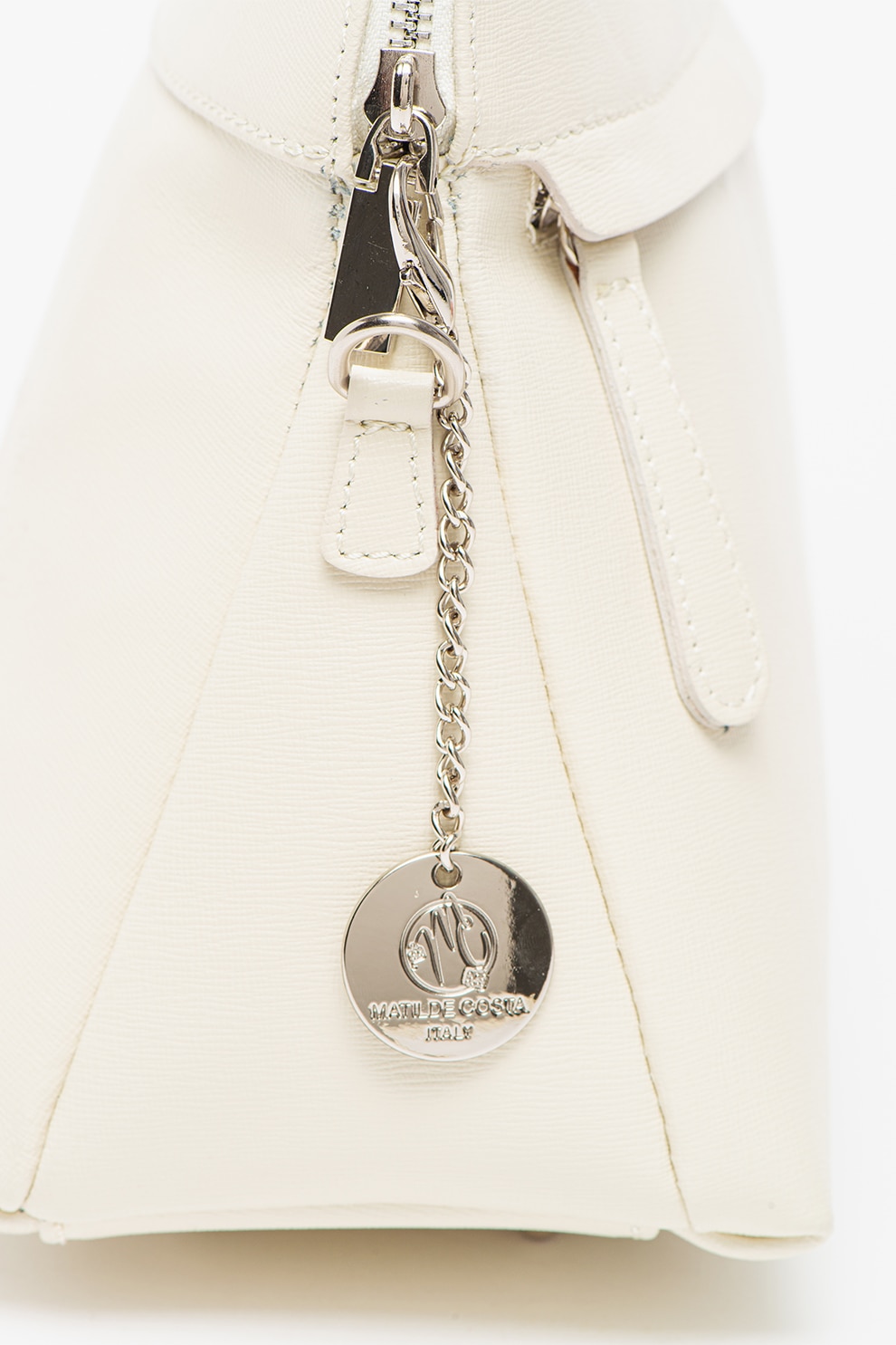 Matilde Costa, Geanta bowler din piele saffiano cu bareta detasabila ...