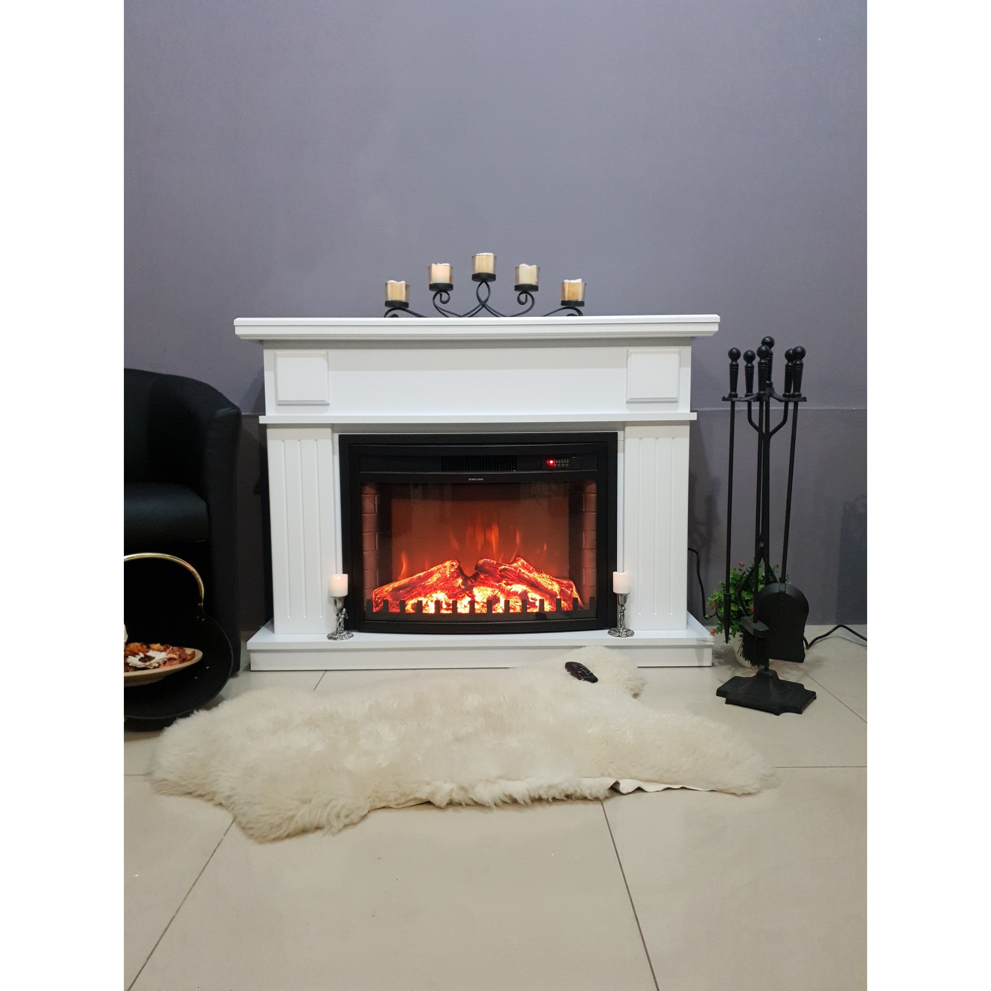 Електрическа камина Art Flame, Marina maxi white & Zakinthos, Размери ...