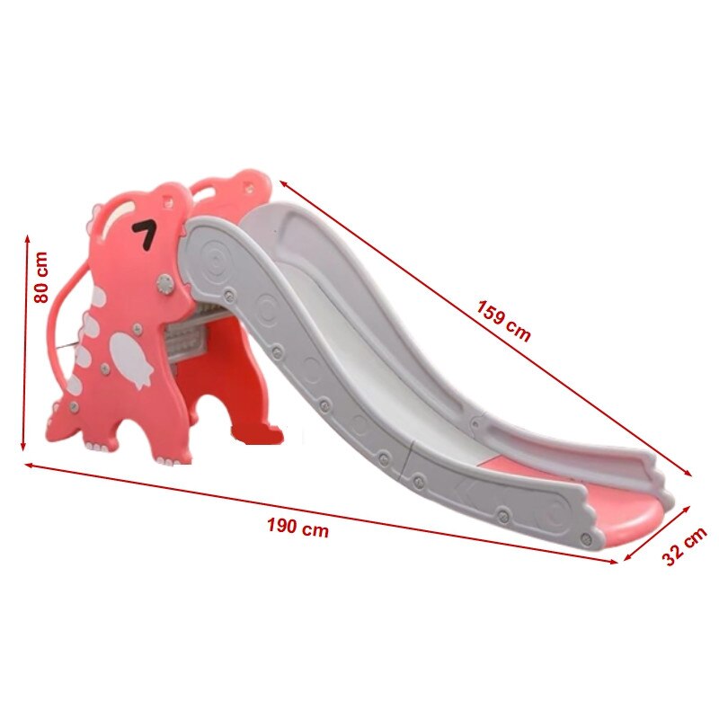 Tobogan pentru copii DacEnergy©, din plastic, durabil, cu manere, forma ...