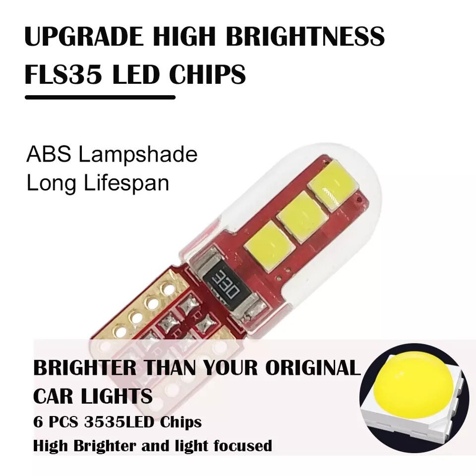 Bec led w5w pozitie canbus alb pur 6000k led nou 3535 model 2022 - eMAG.ro