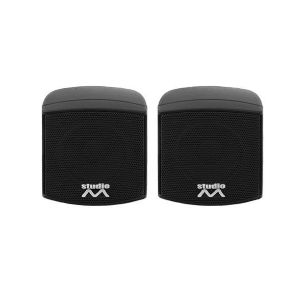 Sistem sonorizare ambientala 8 boxe negre, USB, FM si Bluetooth, 50 ...