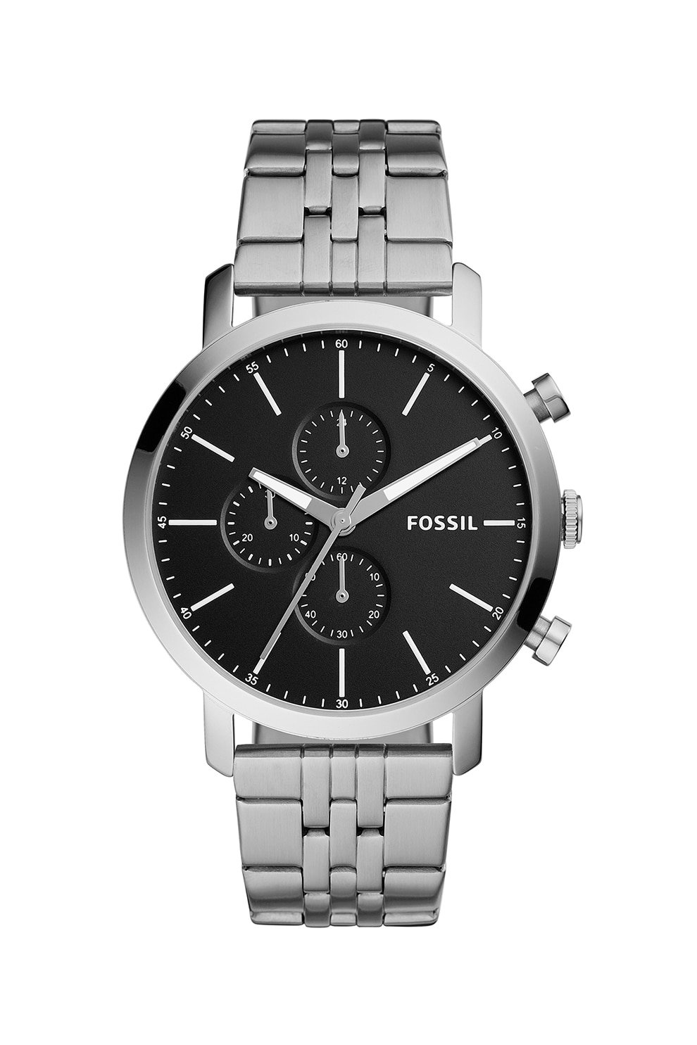 Fossil, Иноксов часовник с хронограф, Сребрист / Черен - eMAG.bg