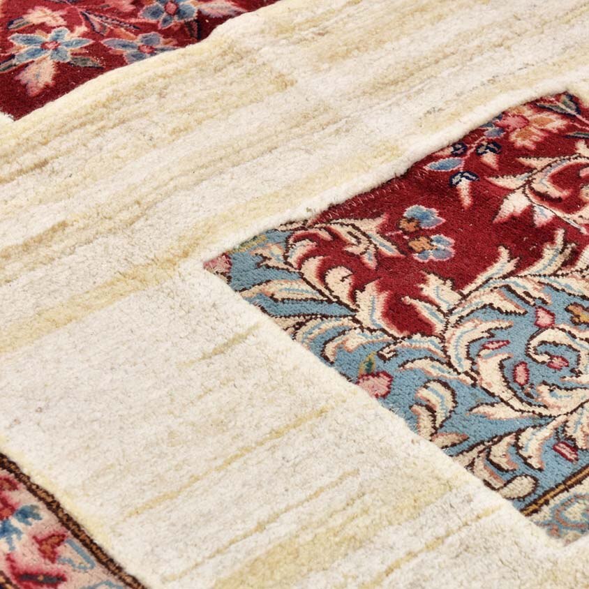 Covor Persan Patchwork-Antichizat lucrat manual din lana Size 307X211 ...