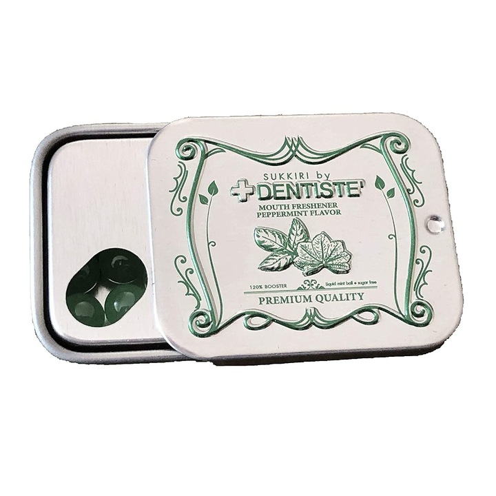 Cutie cu bomboane mentolate, Dentiste, fara zahar, 18 g - eMAG.ro