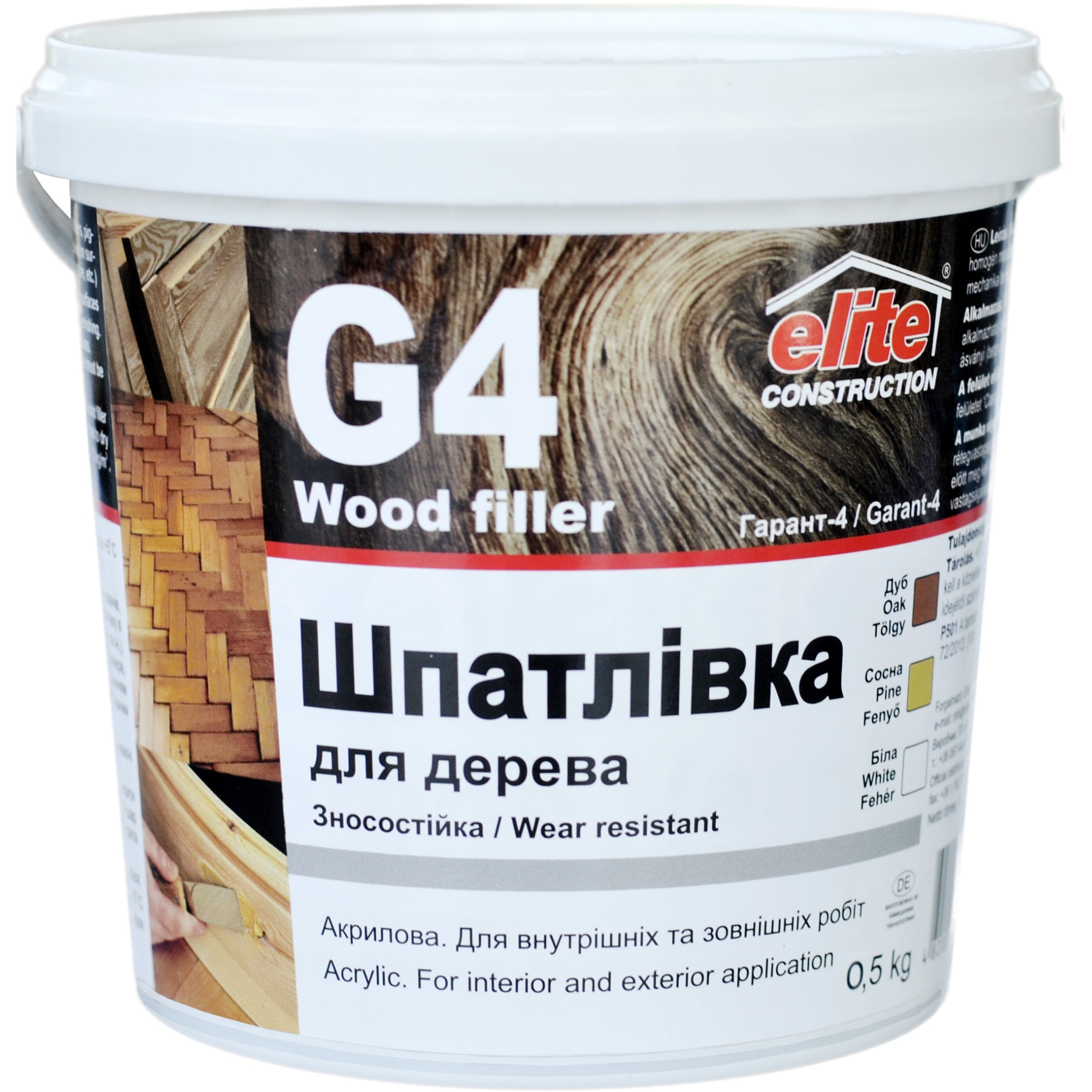 Chit acrilic pentru lemn Garant-4, 0,5kg - eMAG.ro